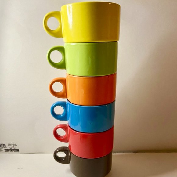 Pier 1 | Dining | Pier Set Of 6pc Stackable Coffee Mugs | Poshmark